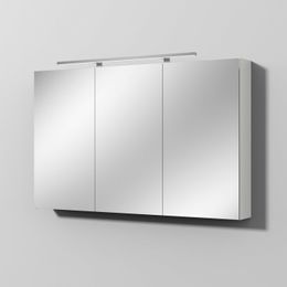 Sanipa Reflection Spiegelschrank MILLA 120 mit LED-Aufsatzleuchte, mittlere Tür, Anschlag rechts