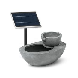Tchibo - Solar-Gartenbrunnen - 50x30x25cm - grau - Polyresin / Acryl