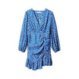 Mango Kleid 'Fresa' Damen Größe 34 blau / weiß Winterkleid