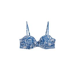 WE Fashion Bikinitop Damen Gr&ouml;&szlig;e 85 blau / wei&szlig;