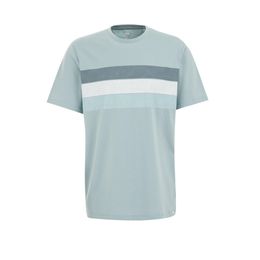 WE Fashion T-Shirt Herren Gr&ouml;&szlig;e L navy / mint / offwhite