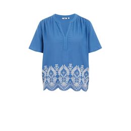 WE Fashion Bluse Damen Gr&ouml;&szlig;e L blau / wei&szlig;