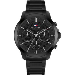 Multifunktionsuhr Tommy Hilfiger "HENRY", schwarz, schwarz, Armbanduhren, Herren, Quarzuhr, Armbanduhr, Herrenuhr, Edelstahlarmband, analog