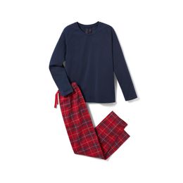 Tchibo - Kinder-Flanell-Pyjama - Herren - Gr. 170/176 - dunkelblau