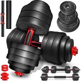 RE:SPORT® Hantelset 40 kg Kurzhanteln Langhantel Set Hantel Hantelscheiben