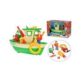 Simba Feuerwehrmann Sam Charlies Fischerboot mit Figur, Spielfahrzeug