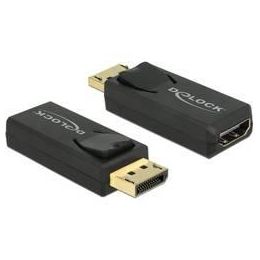 Delock 65571 DisplayPort / HDMI Adapter [1x DisplayPort Stecker - 1x HDMI-Buchse] Schwarz 0 m