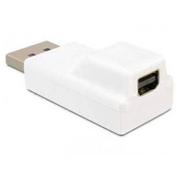 Delock 65240 DisplayPort / Mini-DisplayPort Adapter [1x DisplayPort Stecker - 1x Mini-DisplayPort Buchse] Wei&szlig; 0 m