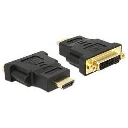 Delock 65467 DVI / HDMI Adapter [1x HDMI-Stecker - 1x DVI-Buchse 24+5pol.] Schwarz