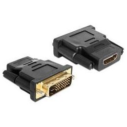 Delock 65466 DVI / HDMI Adapter [1x DVI-Stecker 24+1pol. - 1x HDMI-Buchse] Schwarz 0 m