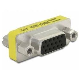 Delock 65001 VGA Adapter [1x D-SUB-Buchse 15pol. - 1x D-SUB-Buchse 15pol.] Gelb