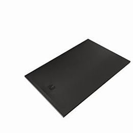 Kludi TERRA Duschwanne 08DW1539 100 x 160 x 3 cm, Abflussabdeckung inkl. Mattschwarz