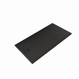 Kludi TERRA Duschwanne 08DW0539 80 x 160 x 3 cm, Abflussabdeckung inkl. Mattschwarz