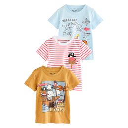 next T-Shirt Jungen Gr&ouml;&szlig;e 92 hellblau / honig / rot / wei&szlig;