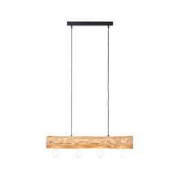 Brilliant Lampe, Trabo Pendelleuchte 4flg eiche ge&ouml;lt, 4x A60, E27, 25W, Holz aus nachhaltiger Waldwirtschaft (FSC)