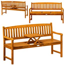 Casaria Gartenbank Picknick mit Tisch Eukalyptus FSC -zertifiziert