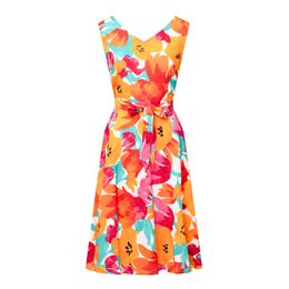 Quiosque Kleid Damen Gr&ouml;&szlig;e 40 jade / orange / rot / wei&szlig; Winterkleid