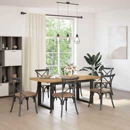vidaXL Esstisch NOAIN U-Form-Beine 180x90x75 cm Massivholz Kiefer