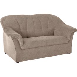 2-Sitzer DOMO collection "Pegnitz f&uuml;r kleine R&auml;ume, Breite 155cm", braun (braun, beige), B:155cm H:82cm T:82cm, 100% Polyester, Sofas, zeitlos, elegante Armlehnen, komfortabel