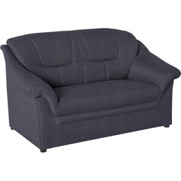 2-Sitzer DOMO collection "Mezia kompakt f&uuml;r kleine R&auml;ume, Breite 146cm, komfortabel und zeitlos", grau (dunkelgrau), B:146cm H:84cm T:82cm, Korpus/Basismaterial: 92% Polyester, 8% Nylon. Sitzfl&auml;che: 92% Polyester, 8% Nylon, Sofas