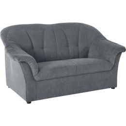 2-Sitzer DOMO collection "Pegnitz f&uuml;r kleine R&auml;ume, Breite 155cm", grau (steel), B:155cm H:82cm T:82cm, 95% Polyester, 5% Nylon, Sofas, zeitlos, elegante Armlehnen, komfortabel