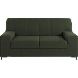 2-Sitzer DOMO collection "Ledas kubisch und komfortabel, flache Armlehnen, eleganter Fu&szlig;", gr&uuml;n, B:170cm H:83cm T:88cm, Sofas, Breite 170cm, in vielen Farben erh&auml;ltlich