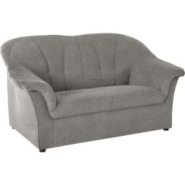 2-Sitzer DOMO collection "Pegnitz f&uuml;r kleine R&auml;ume, Breite 155cm", grau, B:155cm H:82cm T:82cm, 100% Polyester, Sofas, zeitlos, elegante Armlehnen, komfortabel
