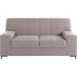 2-Sitzer DOMO collection "Ledas kubisch und komfortabel, flache Armlehnen, eleganter Fu&szlig;", grau (stone), B:170cm H:83cm T:88cm, Sofas, Breite 170cm, in vielen Farben erh&auml;ltlich