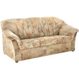 3-Sitzer DOMO collection "Pegnitz f&uuml;r kleine R&auml;ume, Breite 185cm", beige, B:185cm H:82cm T:82cm, 100% Polyester, Sofas, zeitlos, elegante Armlehnen, komfortabel