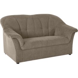 2-Sitzer DOMO collection "Pegnitz f&uuml;r kleine R&auml;ume, Breite 155cm", braun (schlamm), B:155cm H:82cm T:82cm, 95% Polyester, 5% Nylon, Sofas, zeitlos, elegante Armlehnen, komfortabel