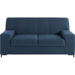 2-Sitzer DOMO collection "Ledas kubisch und komfortabel, flache Armlehnen, eleganter Fu&szlig;", blau, B:170cm H:83cm T:88cm, Sofas, Breite 170cm, in vielen Farben erh&auml;ltlich