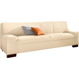2-Sitzer DOMO collection "Norma, zeitlos, kubisch und elegant, komfortabel, flache Armlehnen", beige (creme), B:192cm H:74cm T:85cm, Sofas