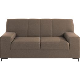 2-Sitzer DOMO collection "Ledas kubisch und komfortabel, flache Armlehnen, eleganter Fu&szlig;", braun, B:170cm H:83cm T:88cm, Sofas, Breite 170cm, in vielen Farben erh&auml;ltlich