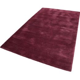 Teppich Esprit "Loft ESP-4223" Gr. 1, rot (bordeaux), B:70cm H:20mm L:140cm, Kunstfaser, Teppiche, Wohnzimmer, große Farbauswahl, sehr weicher Flor, dicht gewebt, robust