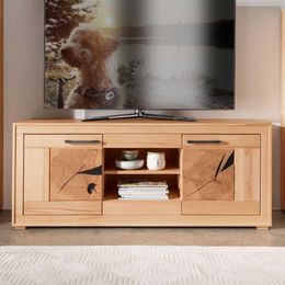 Pharao24.de Unterschrank Fernseher massiv aus Kernbuche 150 cm breit