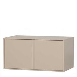 Pharao24.de Graues Lowboard aus Kiefer Massivholz 100 cm breit - 50 cm hoch
