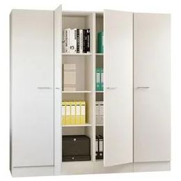 Schrank-Set Flex-Well "L-200-1501-000-Lucca", weiß, B:200cm H:200cm T:57cm, Kastenmöbel-Sets, Gesamtbreite 200 cm