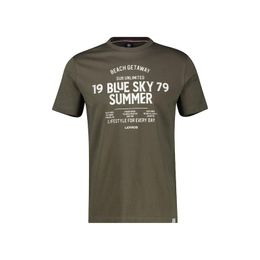Lerros T-Shirt »Herren T-Shirt mit Brustprint« AGED OLIVE M M MODERN FIT (schmale Passform)
