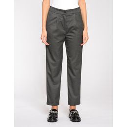 Gang Relaxhose »Hosen Relaxed 94STELLA CROPPED« anthracite 30 - Normalgrößen Normalgrößen 30 Chino Style mit Reißverschluss und Knopf