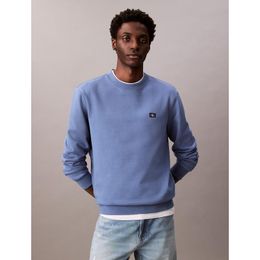 Calvin Klein Jeans Sweatshirt »400GSM TRRY BDG CRWN« Mit Rundhalsausschnitt Dull Nile Blue S S Sweatshirt von Calvin Klein Jeans Menswear