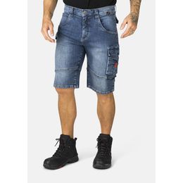 HERO by John Medoox Workerjeans »LUCAN Denim Workwear Arbeits-Cargoshorts Jeans« Arbeits-Cargoshorts Jeans Denim / Jeansfür Herren mid blue washed...