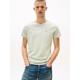 Tommy Jeans T-Shirt »TJM ESSENTIAL SOLID TEE« mit Rundhalsausschnitt und dezenter Logo-Flag Misty Sage M M T-Shirt von Tommy Jeans für bequemen...