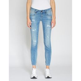 Gang Skinny-fit-Jeans &raquo;Jeans Skinny fit 94NENA CROPPED&laquo; blau 28 - Normalgr&ouml;&szlig;en Normalgr&ouml;&szlig;en 28 H&uuml;ftig Leibh&ouml;he