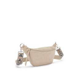 Vivance Bauchtasche »Umhängetasche, Hüfttasche« Crossbody-Bag, Gürteltasche, austauschbarer Schulterriemen VEGAN beige / blau