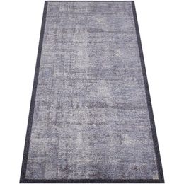 barbara becker Fu&szlig;matte &raquo;Protect, Made in Belgium&laquo; rechteckig 8 mm H&ouml;he Schmutzfangmatte, antibakterielle Eigenschaften, waschbar blau/grau...