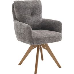 Esszimmerstuhl Home Affaire "Valldemossa", grau (anthrazit, natur), B:60cm H:92cm T:67cm, Stühle