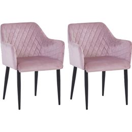 Polsterstuhl Sit "Sit&Chairs", rosa (altrosa, schwarz), B:63cm H:83cm T:61cm, Stühle