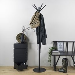 Garderobenständer SPINDER DESIGN "Sticks", schwarz, H:181cm Ø:40cm, Metall, Garderobenständer, Metall, Breite 40 cm
