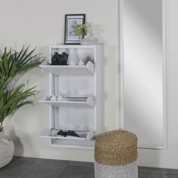 Schuhschrank SPINDER DESIGN "Billi", weiß, B:50cm H:103cm T:15cm, Metall, Schränke, Metall, Breite 50 cm