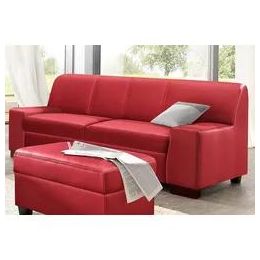 2-Sitzer DOMO collection "Norma Top, elegant und modern, flache Armlehnen, komfortabel", rot, B:192cm H:77cm T:90cm, Sofas